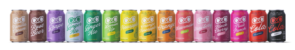 12oz Cans in 24 Pack Case – C&C Cola & Exotic Sodas