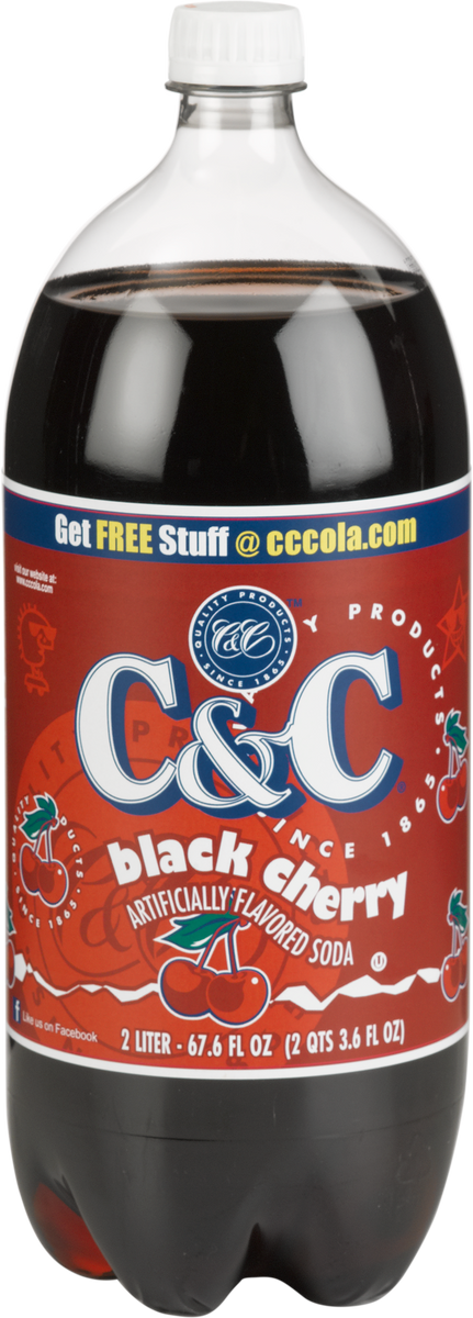 C&C Black Cherry Soda - 2 Liter Bottles - 8 Pack – C&C Cola & Exotic Sodas