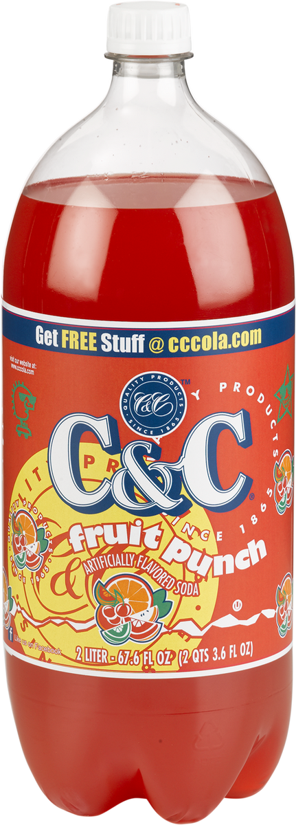 C&C Fruit Punch Soda - 2 Liter Bottle - 8 Pack – C&C Cola & Exotic Sodas