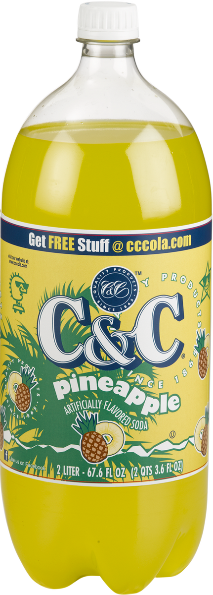 C&C Pineapple Soda - 2 Liter Bottles - 8 Pack – C&C Cola & Exotic Sodas