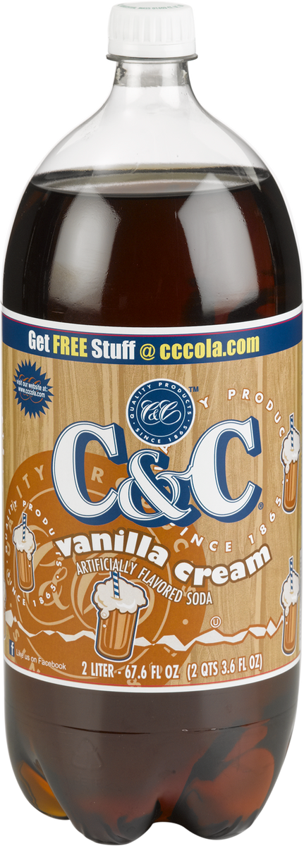 C&C Vanilla Cream - 2 Liter Bottles - 8 Pack – C&C Cola & Exotic Sodas