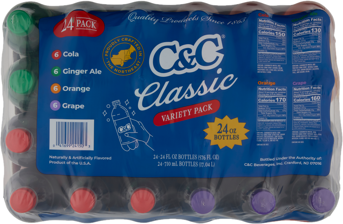 C&C Classic Variety Pack - Case of 24 Bottles – C&C Cola & Exotic Sodas