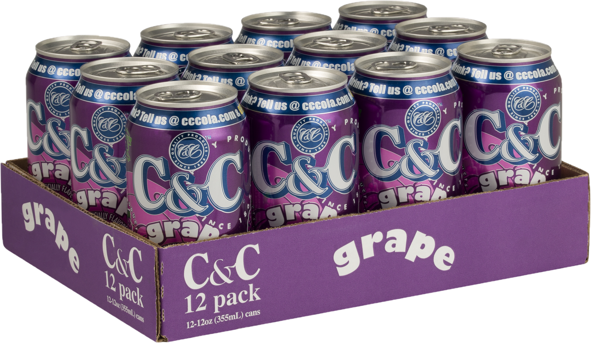 C&C Grape Soda - 12oz Cans - 12 Pack – C&C Cola & Exotic Sodas
