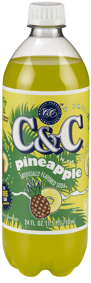 C&C Pineapple Soda - 24oz Bottles - 24 Pack – C&C Cola & Exotic Sodas